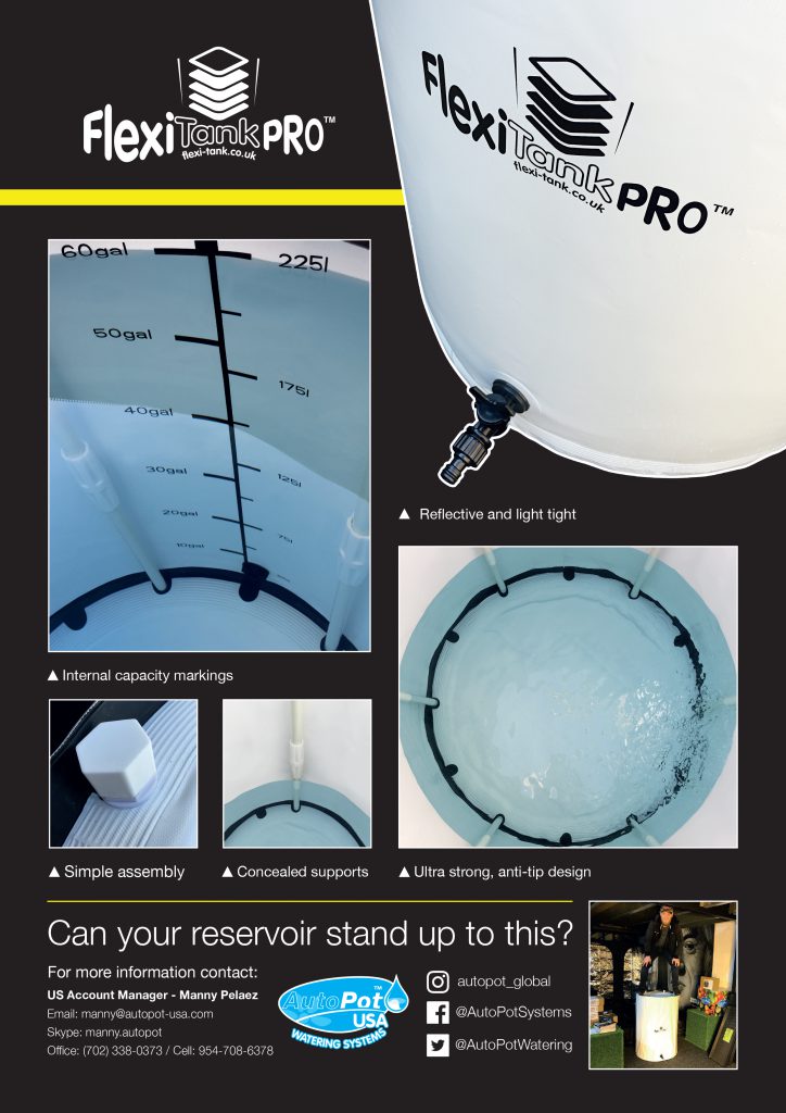 AutoPot 8 Pot XL System with 25 gal flexi tank and 6.6 gal pots